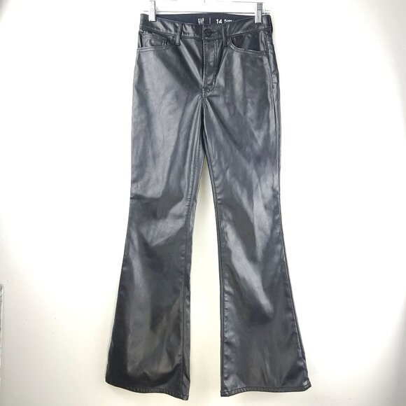 GAP | Bottoms | Faux Leather Pants Girls Gap Kids 4 High Rise Bell ...